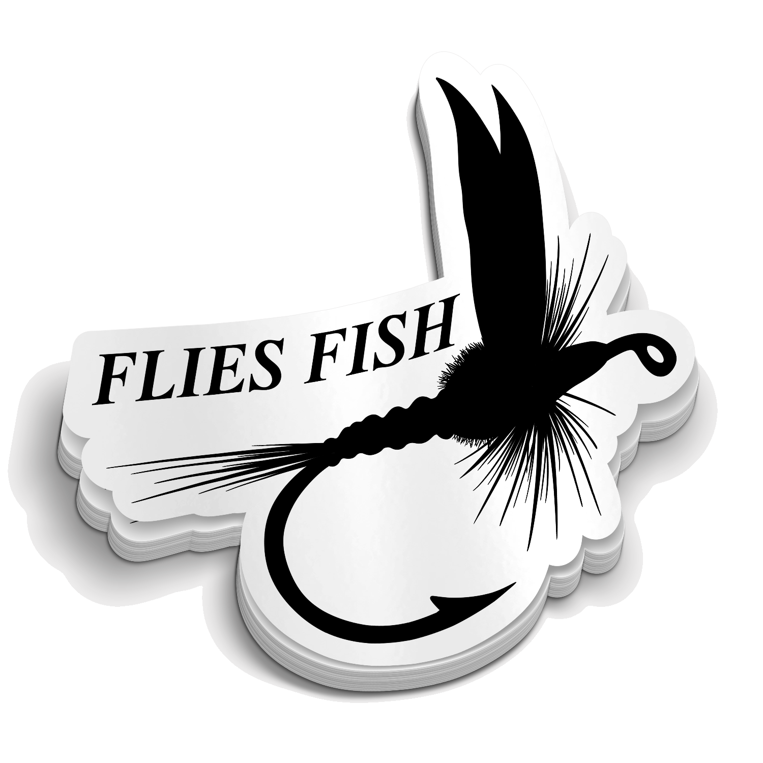 Flies Fish "sticker"
